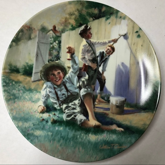 Knowles | Other | Mark Twain Whitewashing The Fence Edwin M Knowles ...